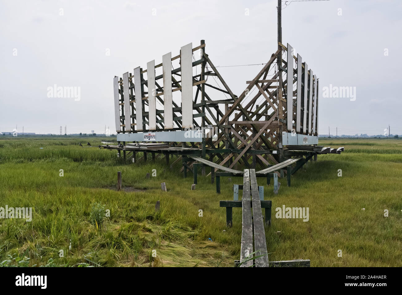 Wooden billboards near Atlantic City NJ Stock Photo - Alamy