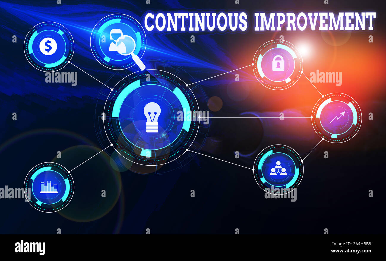 Continuous improvement woman hand hi-res stock photography and images ...