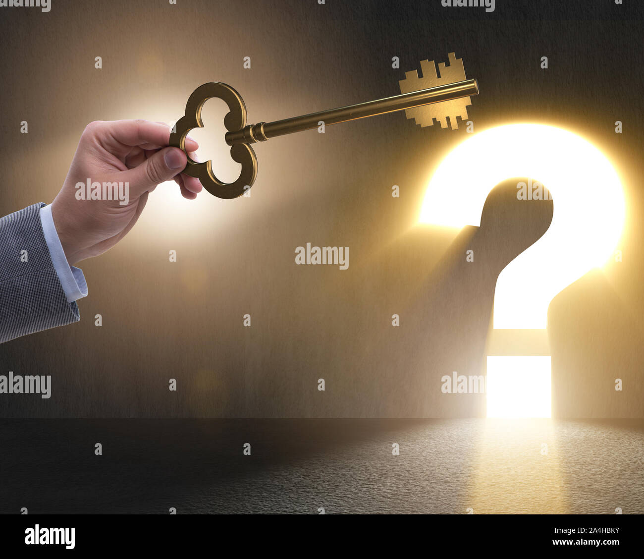 The concept with key to success illustration Stock Photo - Alamy