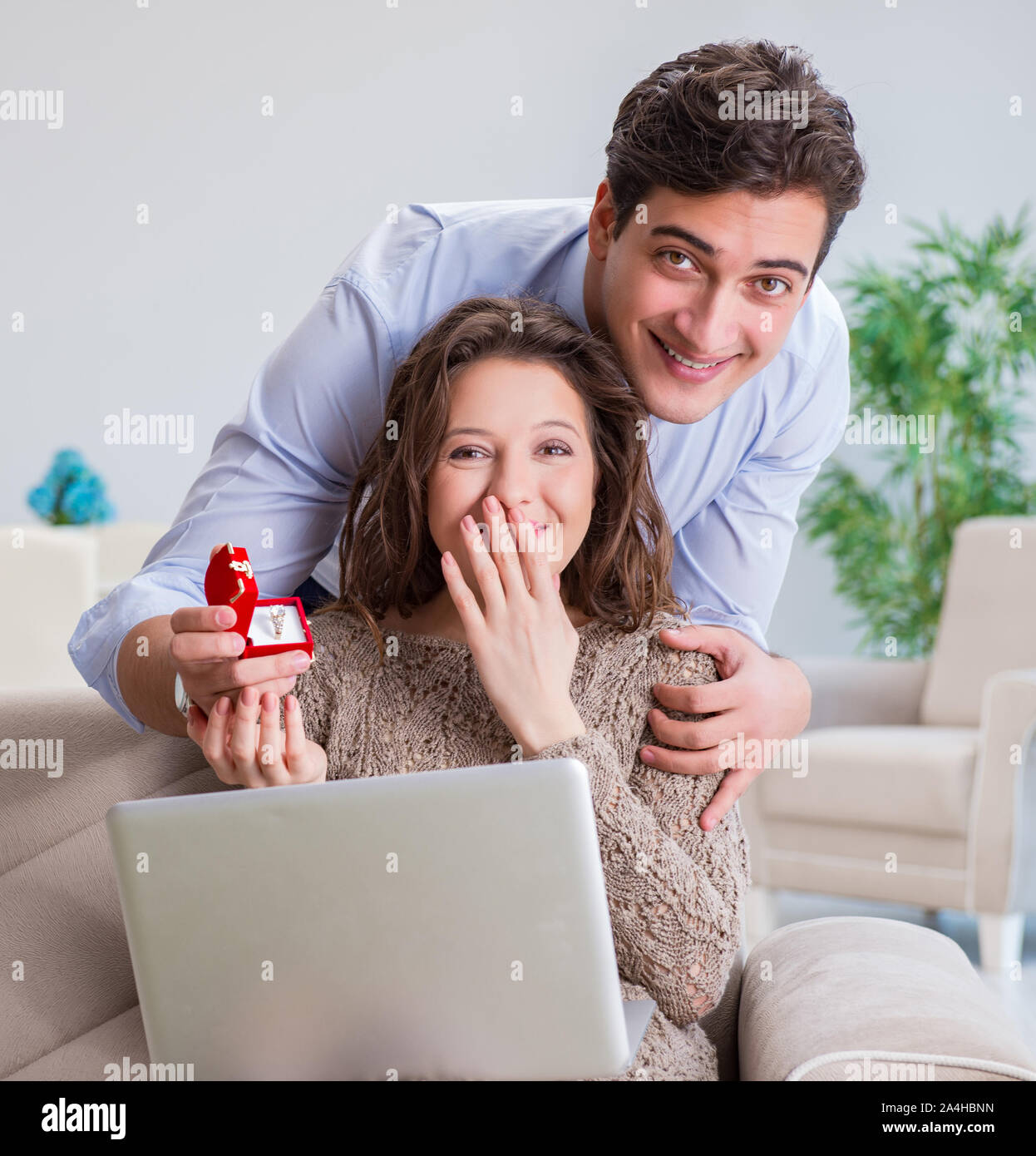 The romantic concept with man making marriage proposal Stock Photo - Alamy