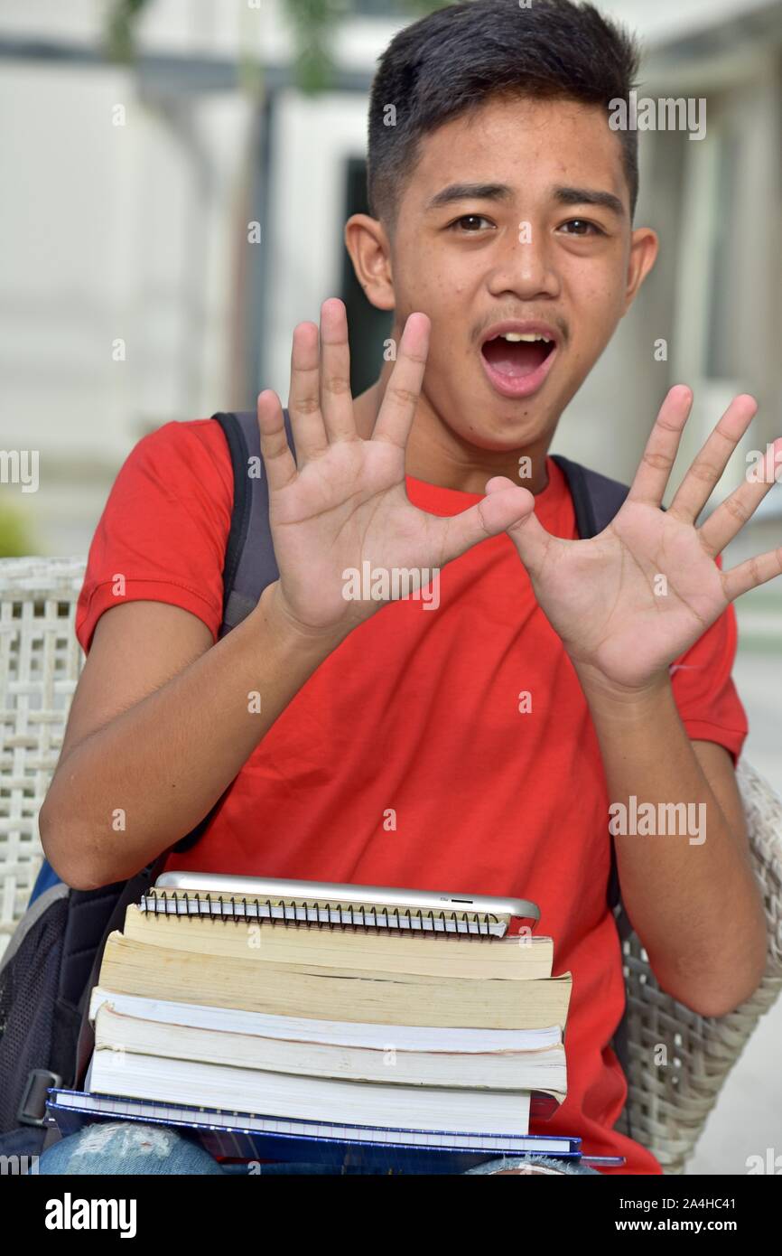 Boy Student Afraid Stock Photo - Alamy