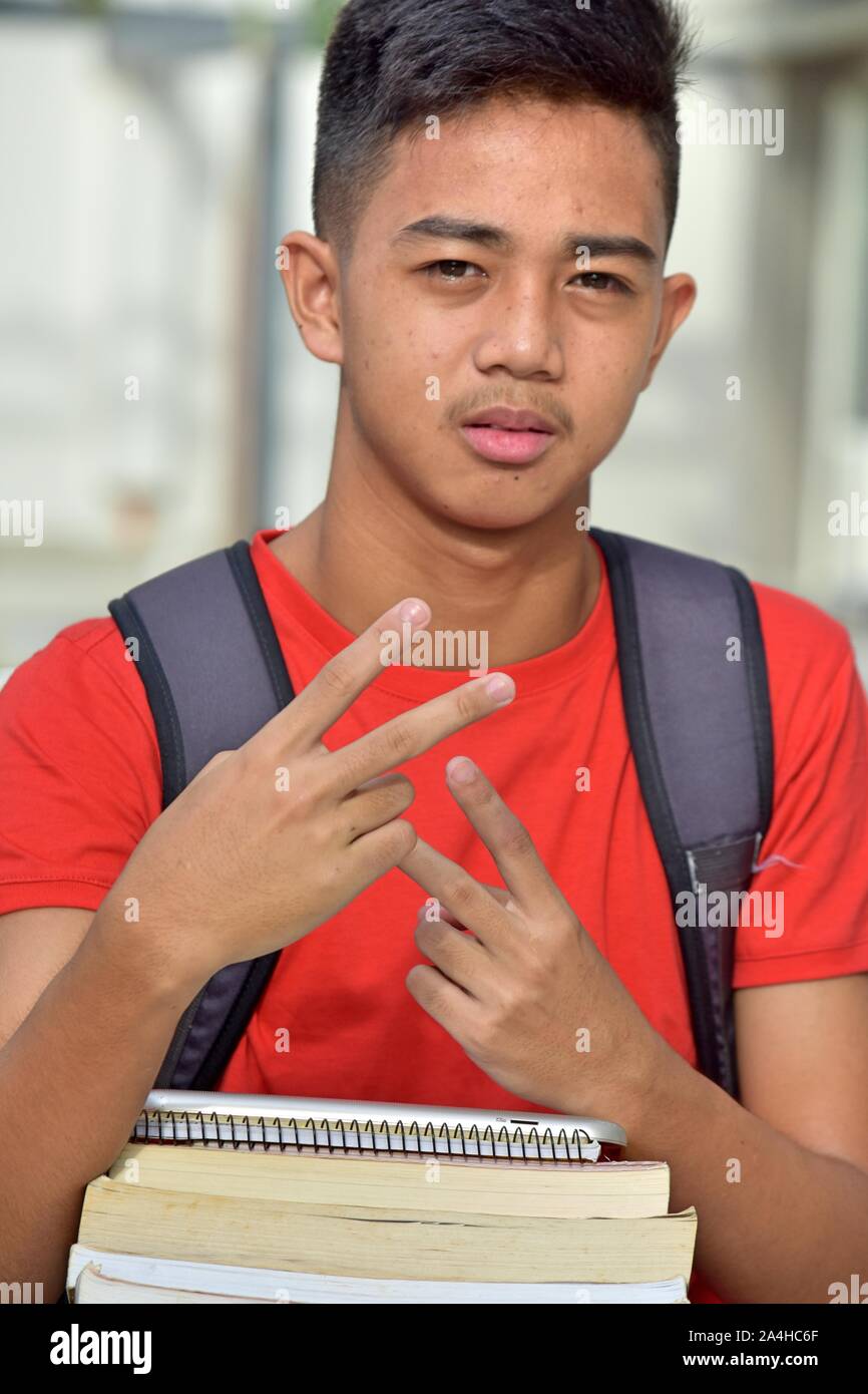Fun Young Minority Boy Student Stock Photo - Alamy