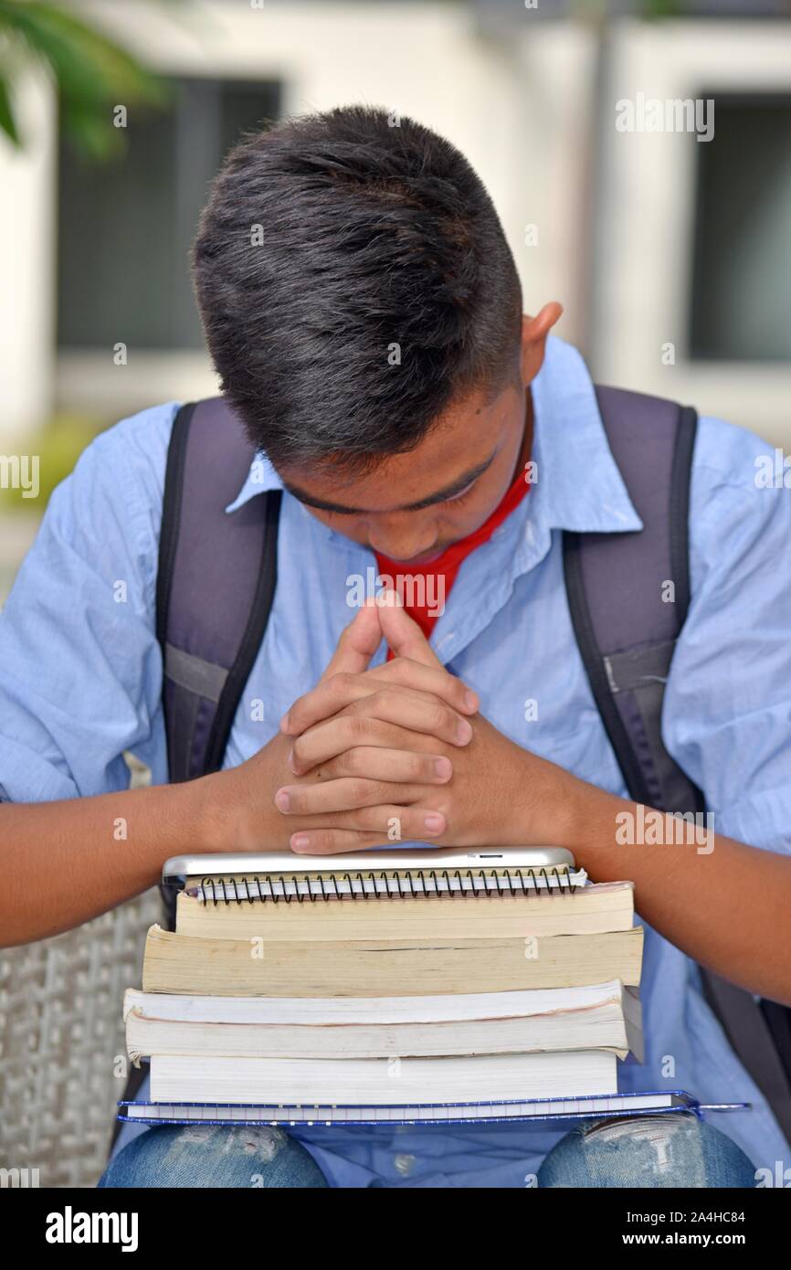 Distraught male student hi-res stock photography and images - Alamy