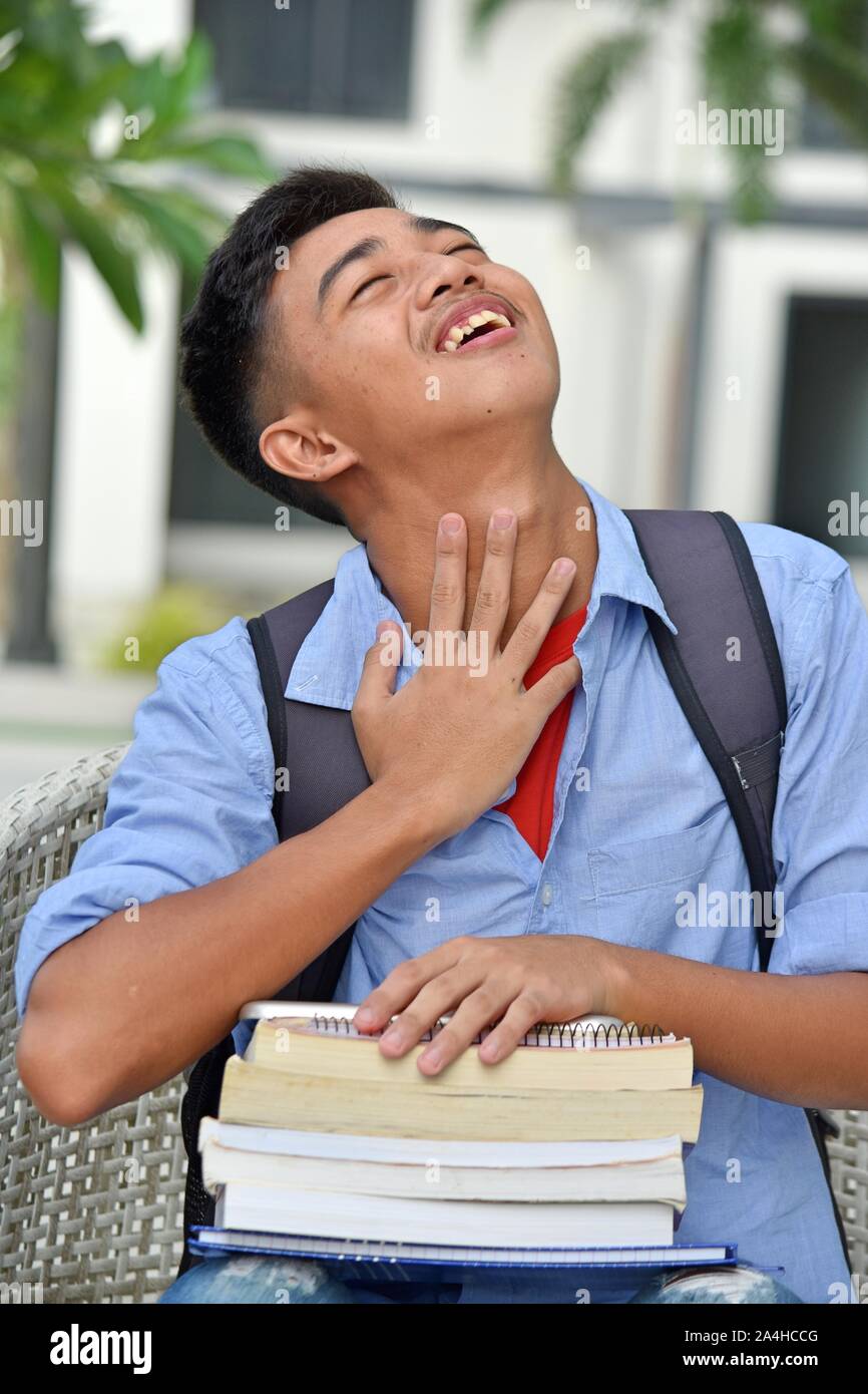 Happy Youthful Filipino Boy Student Stock Photo - Alamy