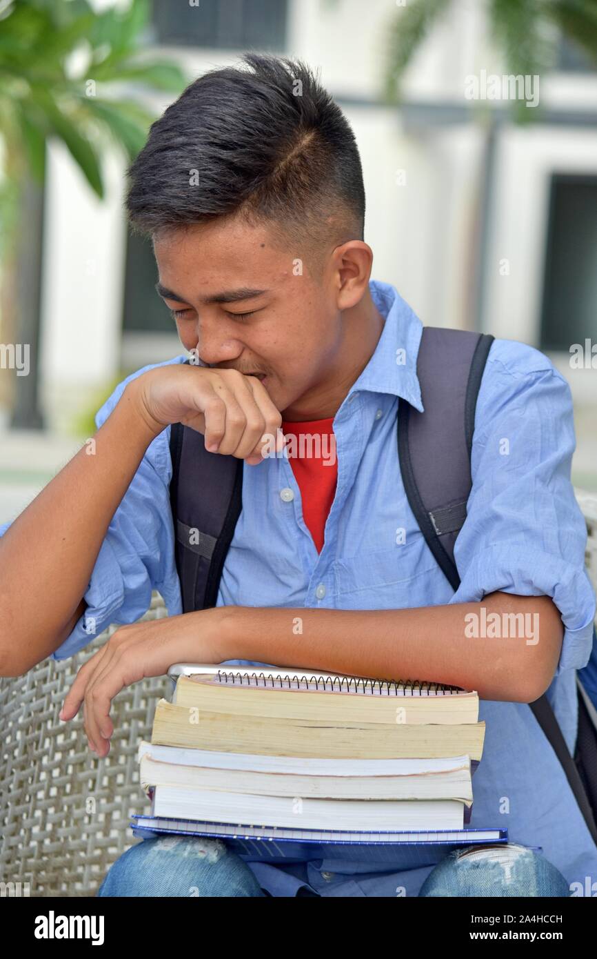 Tearful Male Student Stock Photo - Alamy