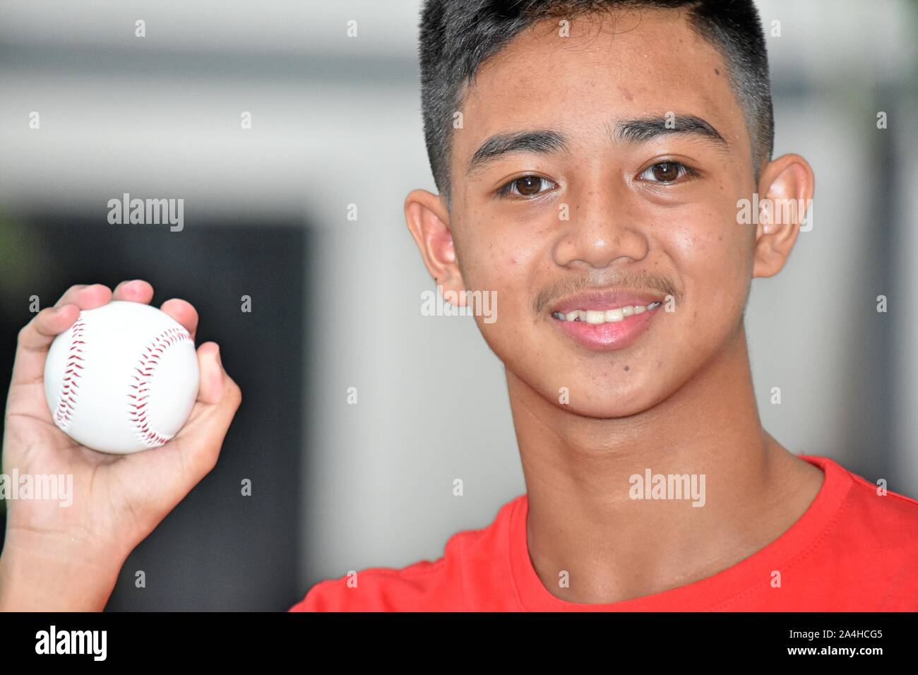 Athletic Diverse Male Baseball Player Smiling Stock Photo - Alamy