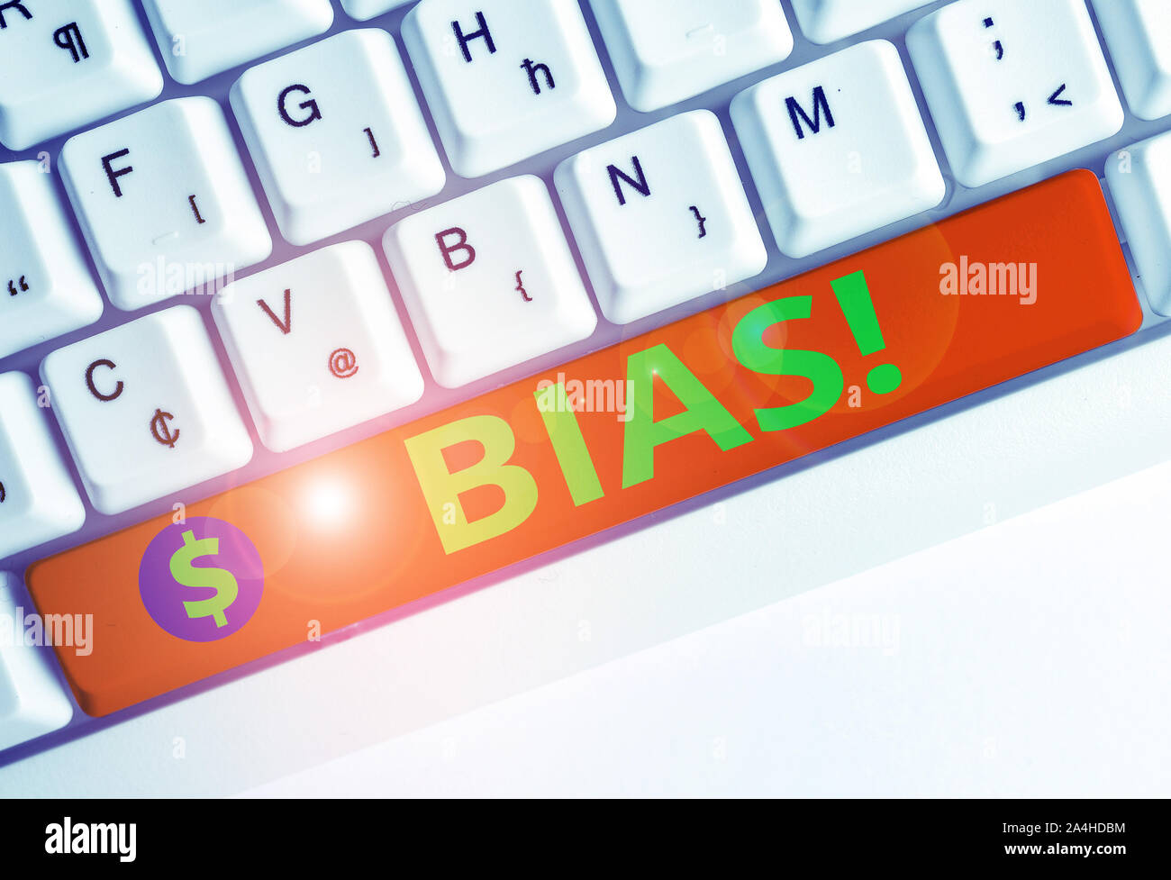 Conceptual hand writing showing Bias. Concept meaning inclination or ...