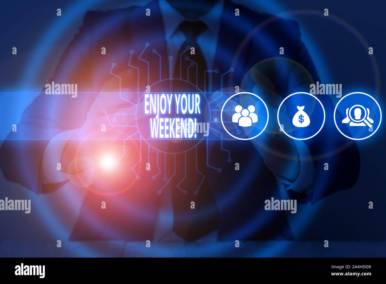 Text sign showing Enjoy Your Weekend. Business photo text wishing ...