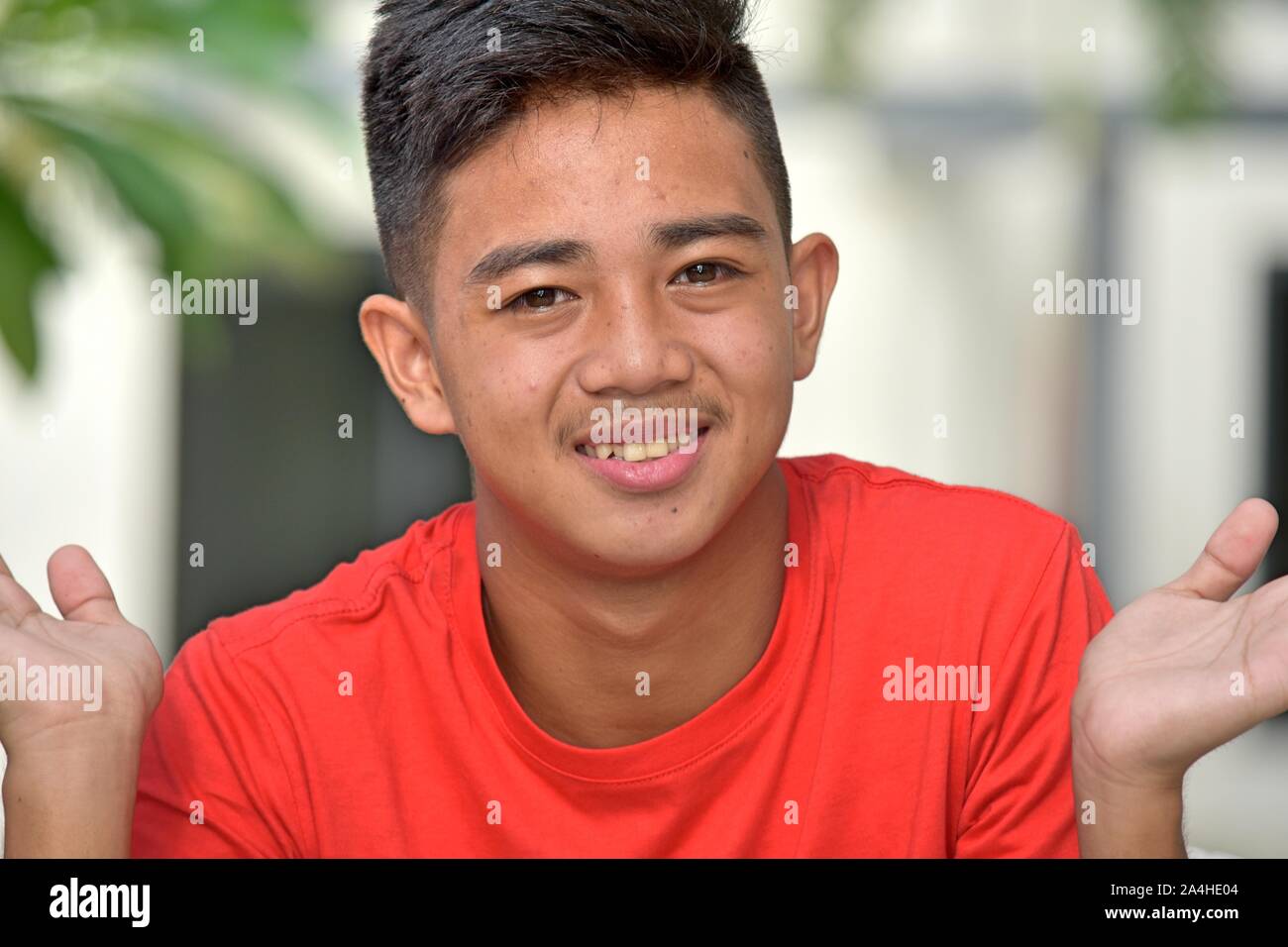 An Undecided Young Boy Stock Photo - Alamy