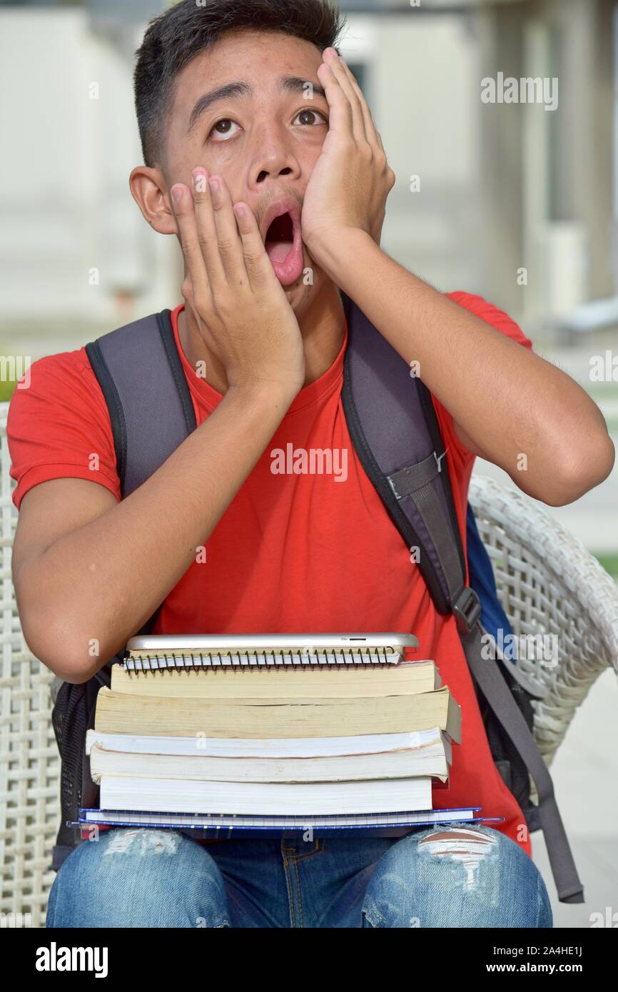 Filipino Boy Student Under Stress Stock Photo - Alamy