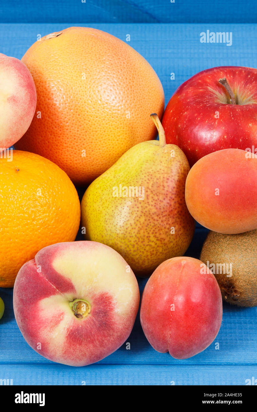 Fresh natural fruits containing nutritious vitamins and minerals for ...