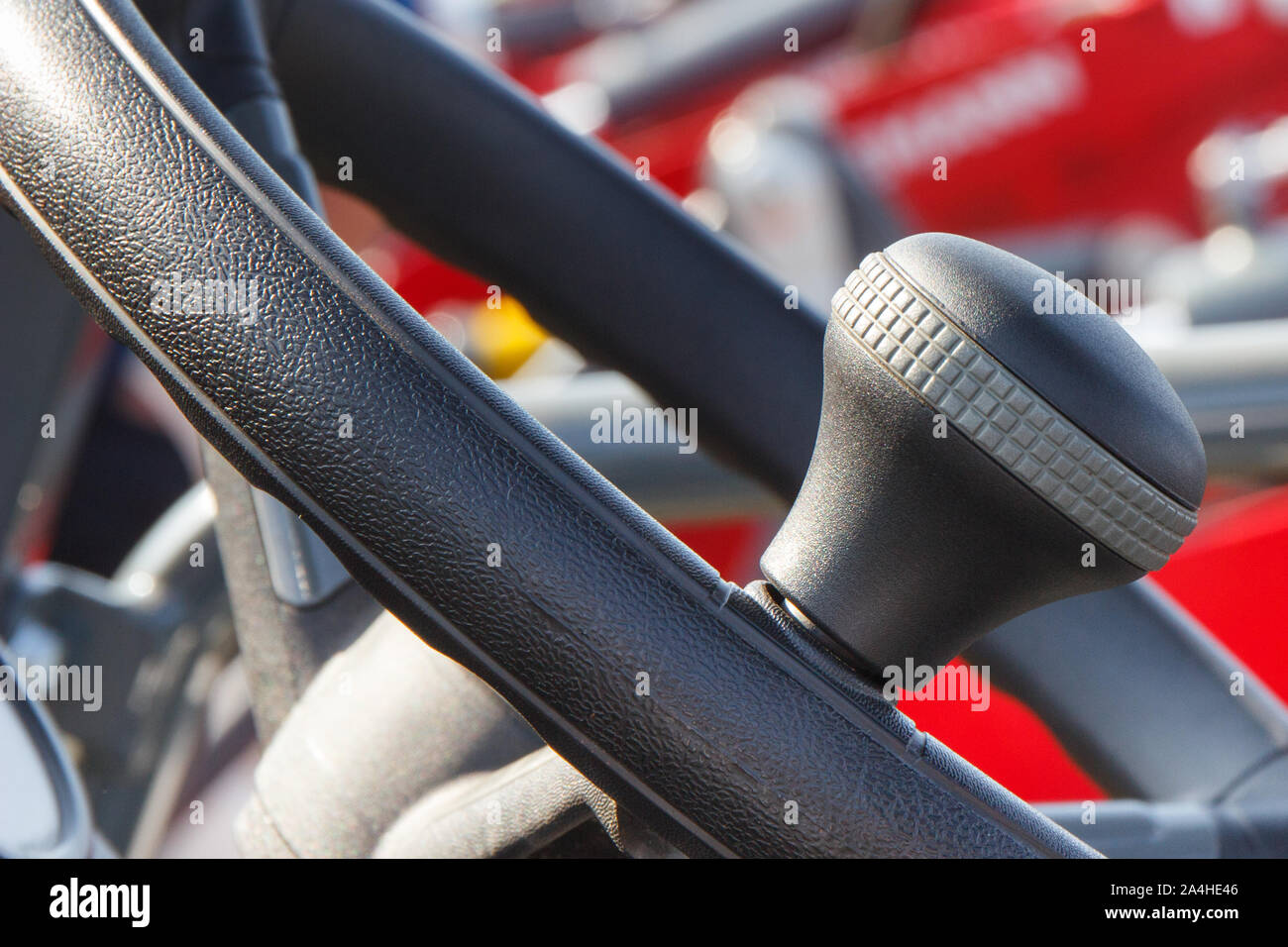 Steering wheel in agricultural or industrial machine or vehicle Stock ...