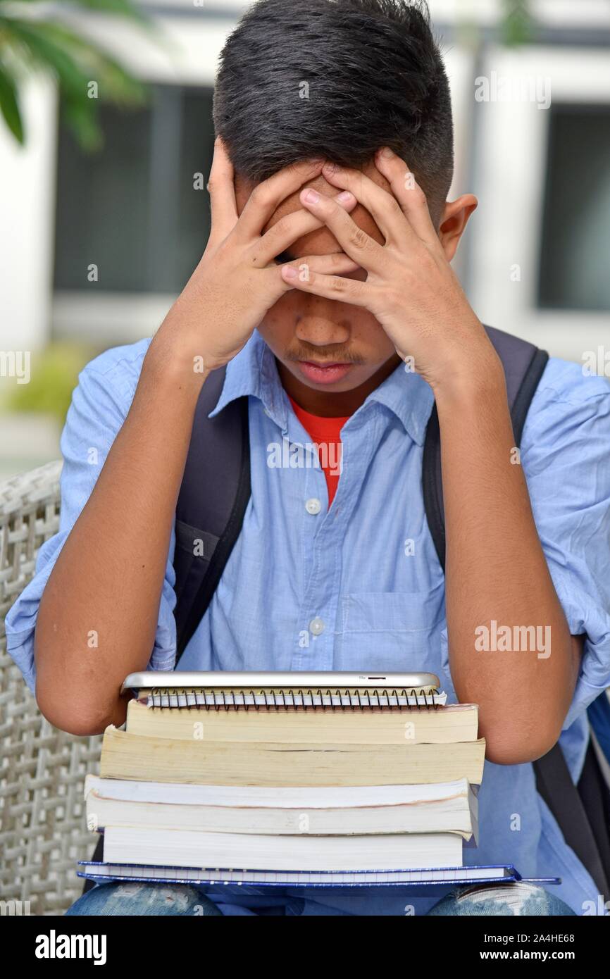 Distraught male student hi-res stock photography and images - Alamy