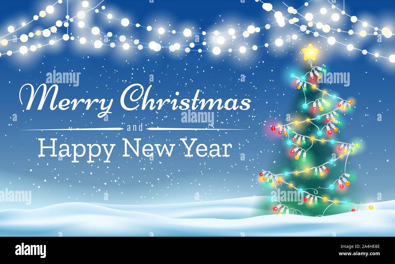 Outdoor tree lights Stock Vector Images - Alamy