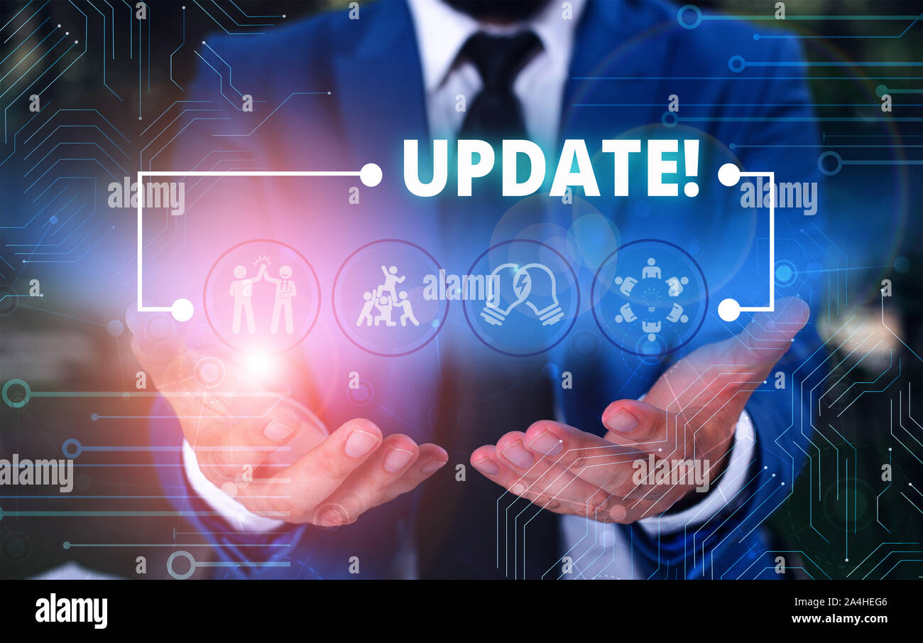 Handwriting text UPDATE. Conceptual photo make something more modern or ... Handwriting text UPDATE. Conceptual photo make something more modern or ...