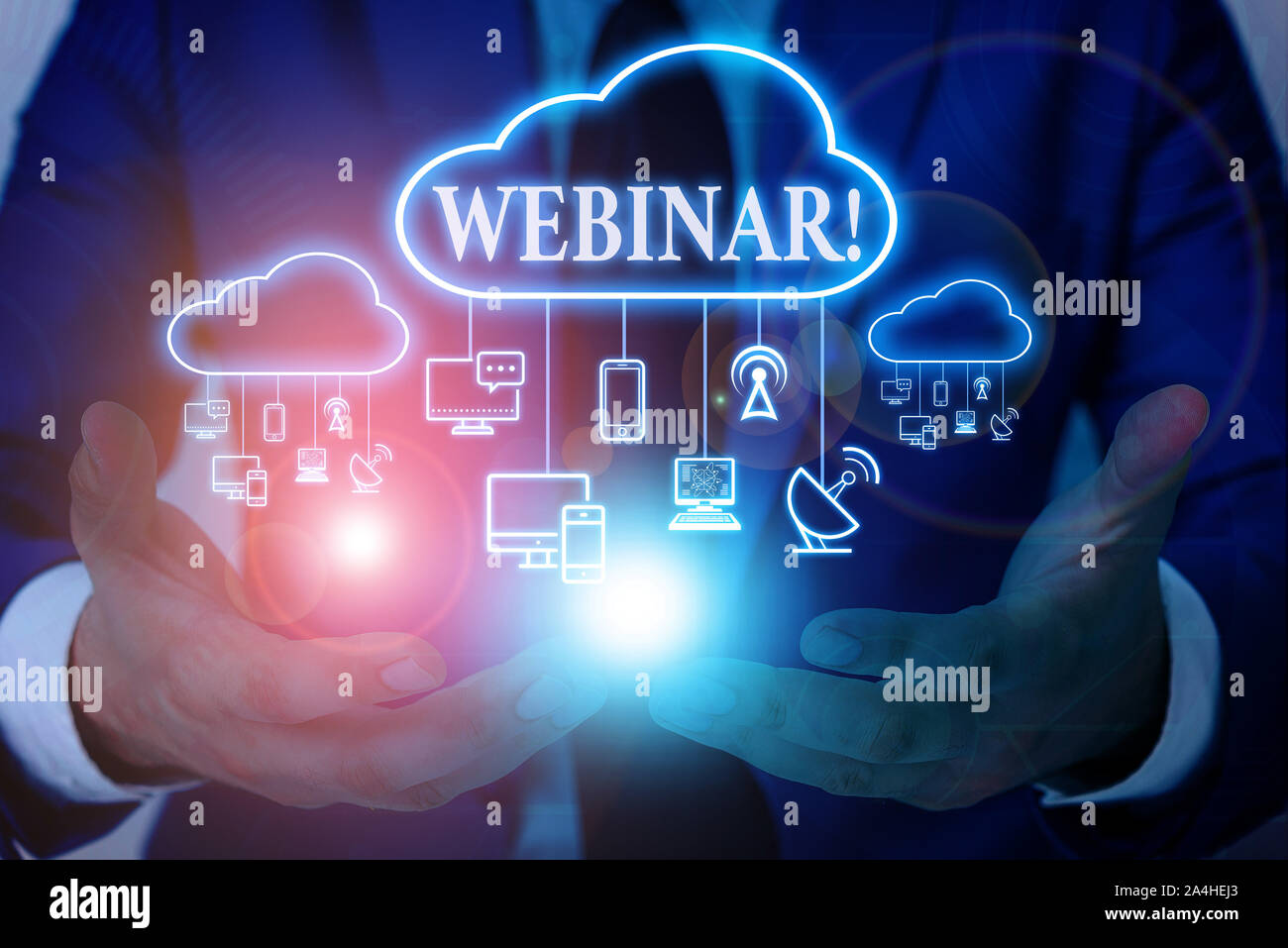 Word writing text Webinar. Business photo showcasing seminar or other ...