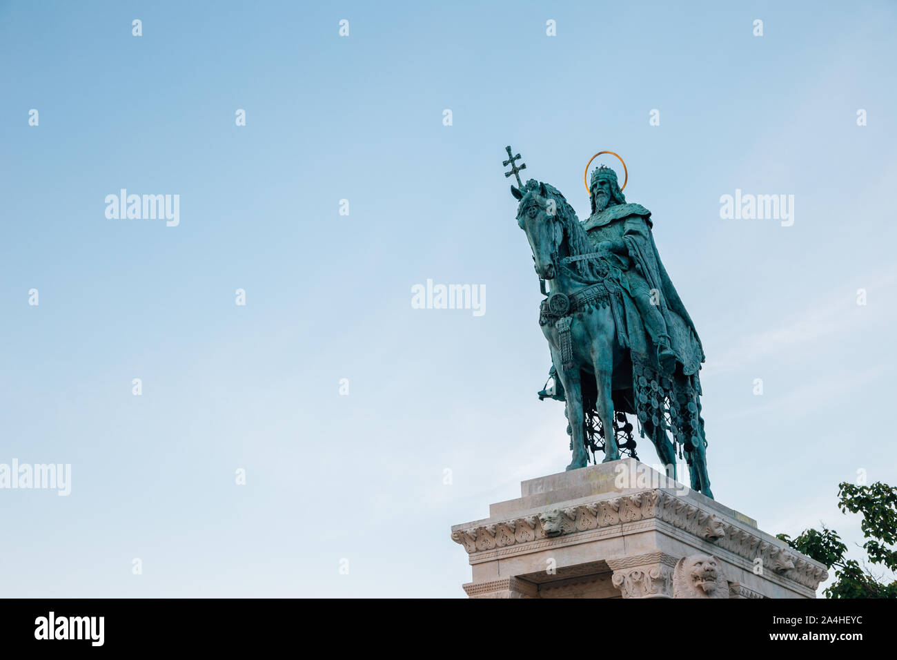 Budapest, Hungary - June 27, 2019 : St. Stephen Statue at Fisherman’s ...