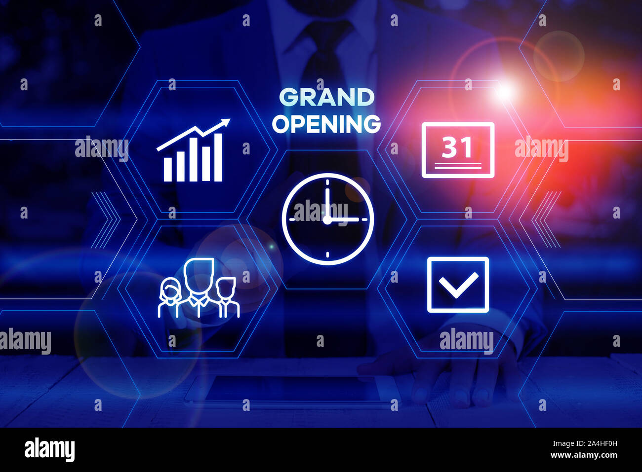 Handwriting text writing Grand Opening. Conceptual photo Ribbon Cutting ...