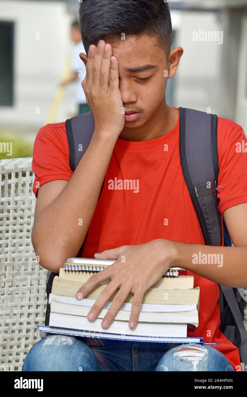 College boy sad hi-res stock photography and images - Alamy