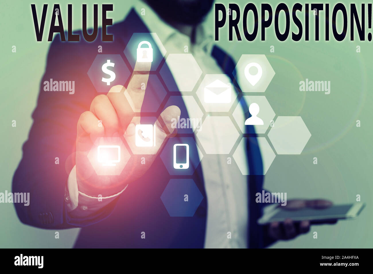 Conceptual hand writing showing Value Proposition. Concept meaning ...