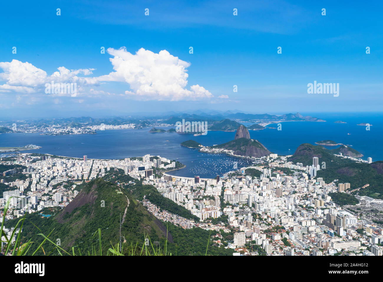 Rio de Janeiro. Brazil. View of the city from mount Corcovado ...