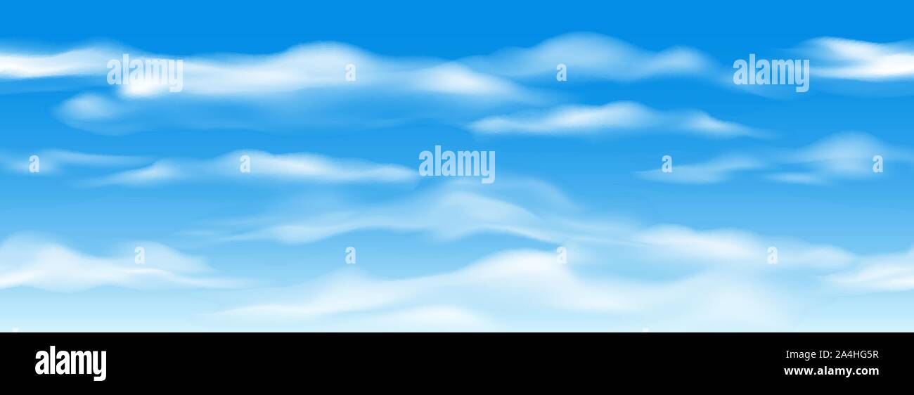 Blue sky clouds seamless pattern Stock Vector Image & Art - Alamy