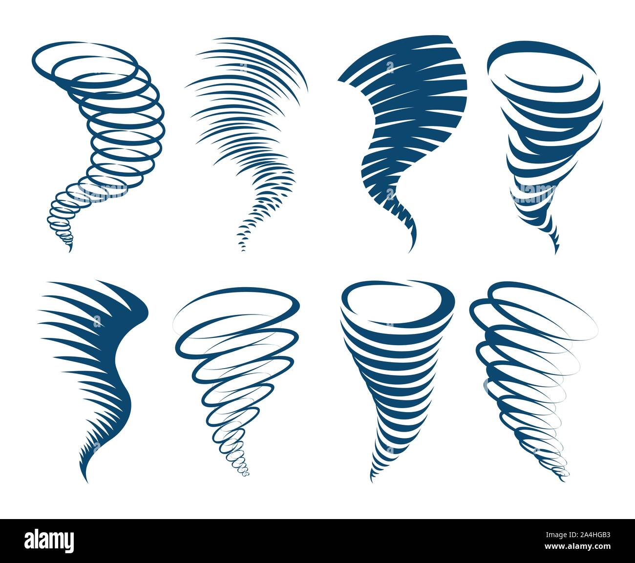 Whirlwind swirl storm icons set Stock Vector Image & Art - Alamy