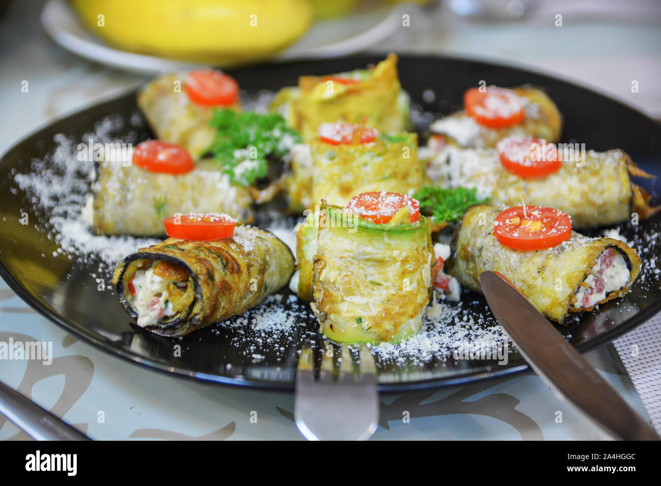 Healthy food roll snack tomato hi-res stock photography and images - Alamy