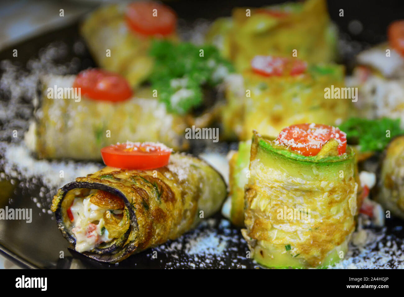 Healthy food roll snack tomato hi-res stock photography and images - Alamy