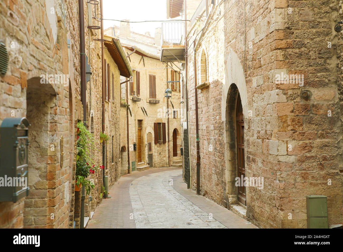 Typical Italian Village Street Scene High Resolution Stock Photography ...