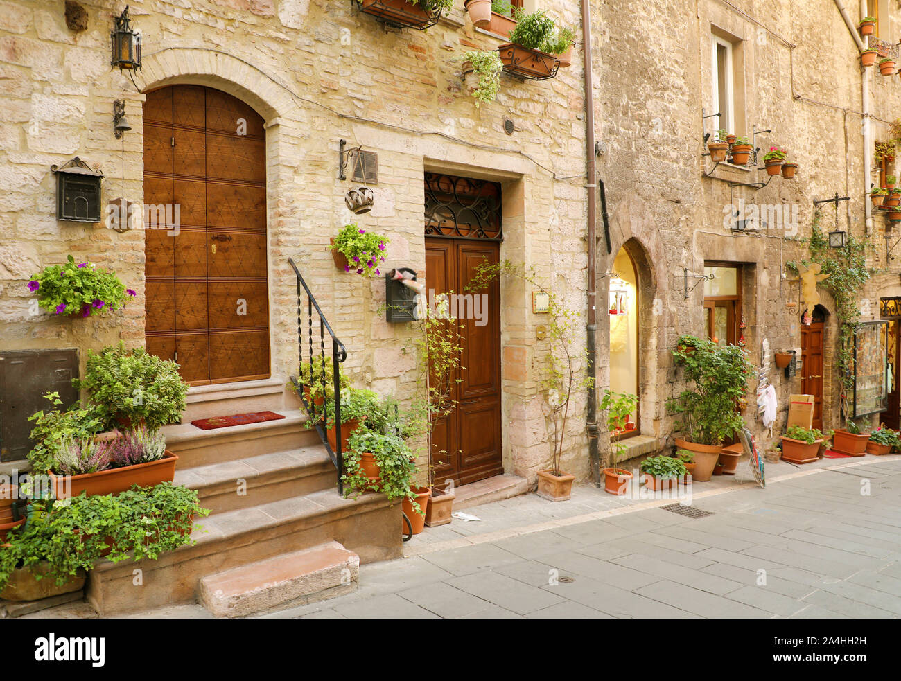 Typical italian village street scene hi-res stock photography and ...