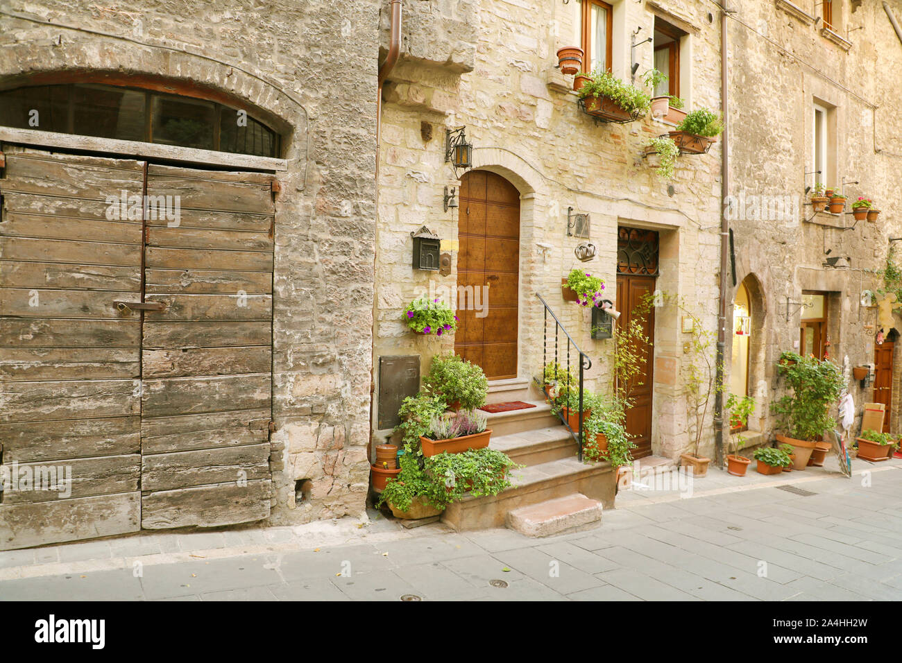 Typical italian village street scene hi-res stock photography and ...