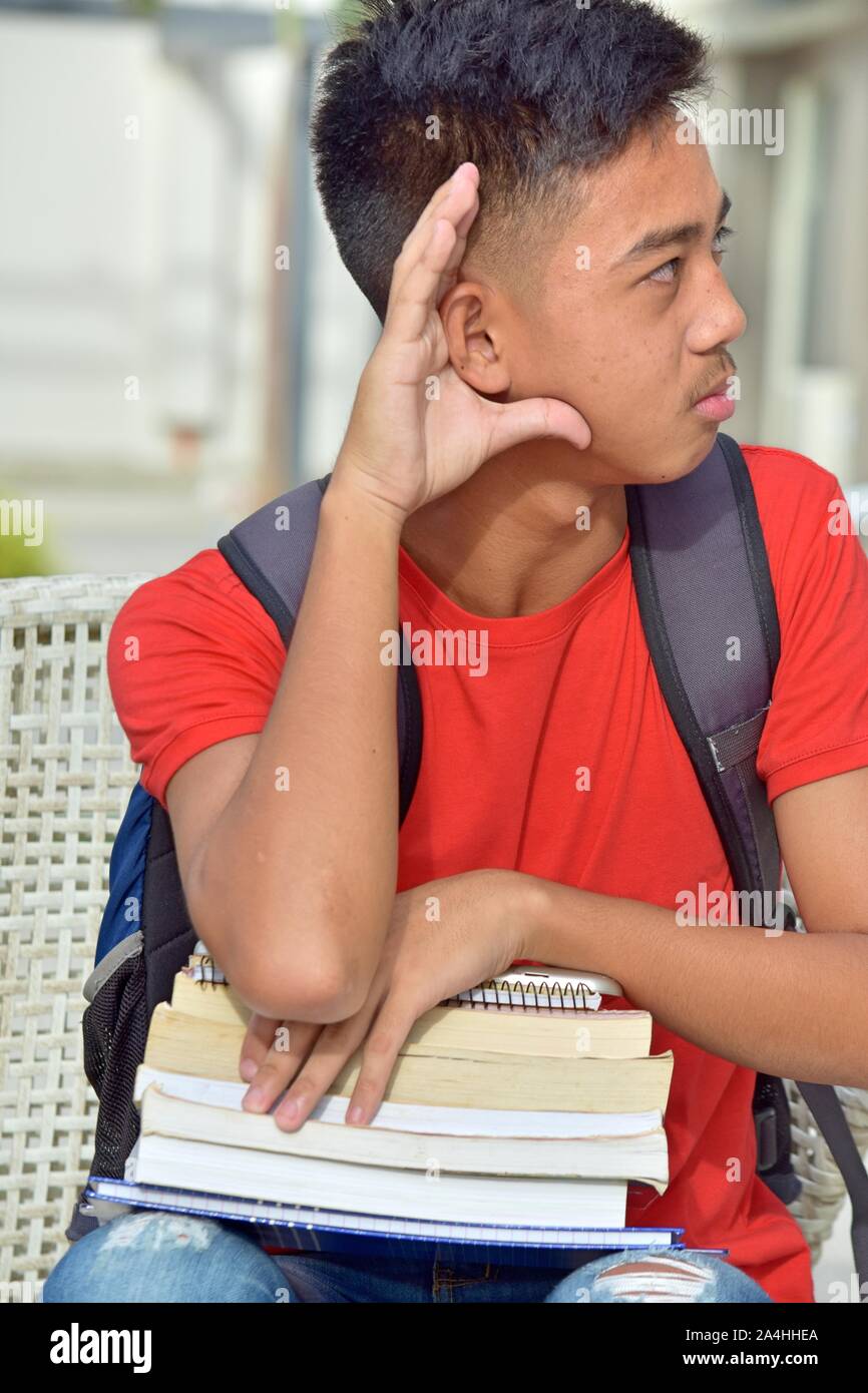 Boy Student Listening Stock Photo - Alamy