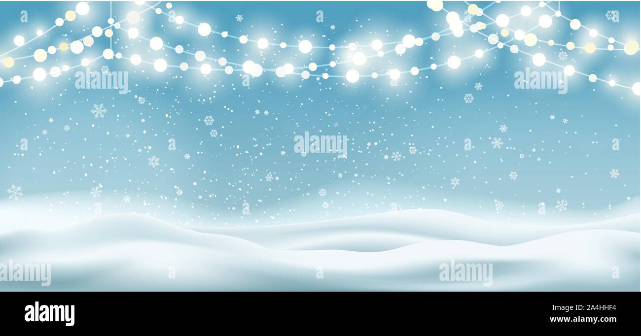 Snowy lights scene background Stock Vector Image & Art - Alamy