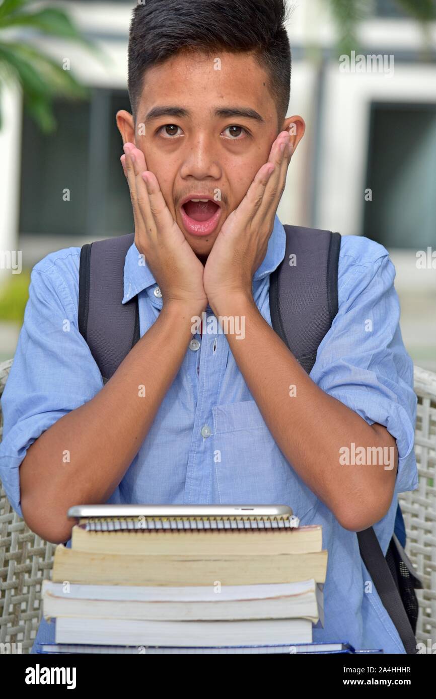 Shocked University Filipino Student Stock Photo - Alamy