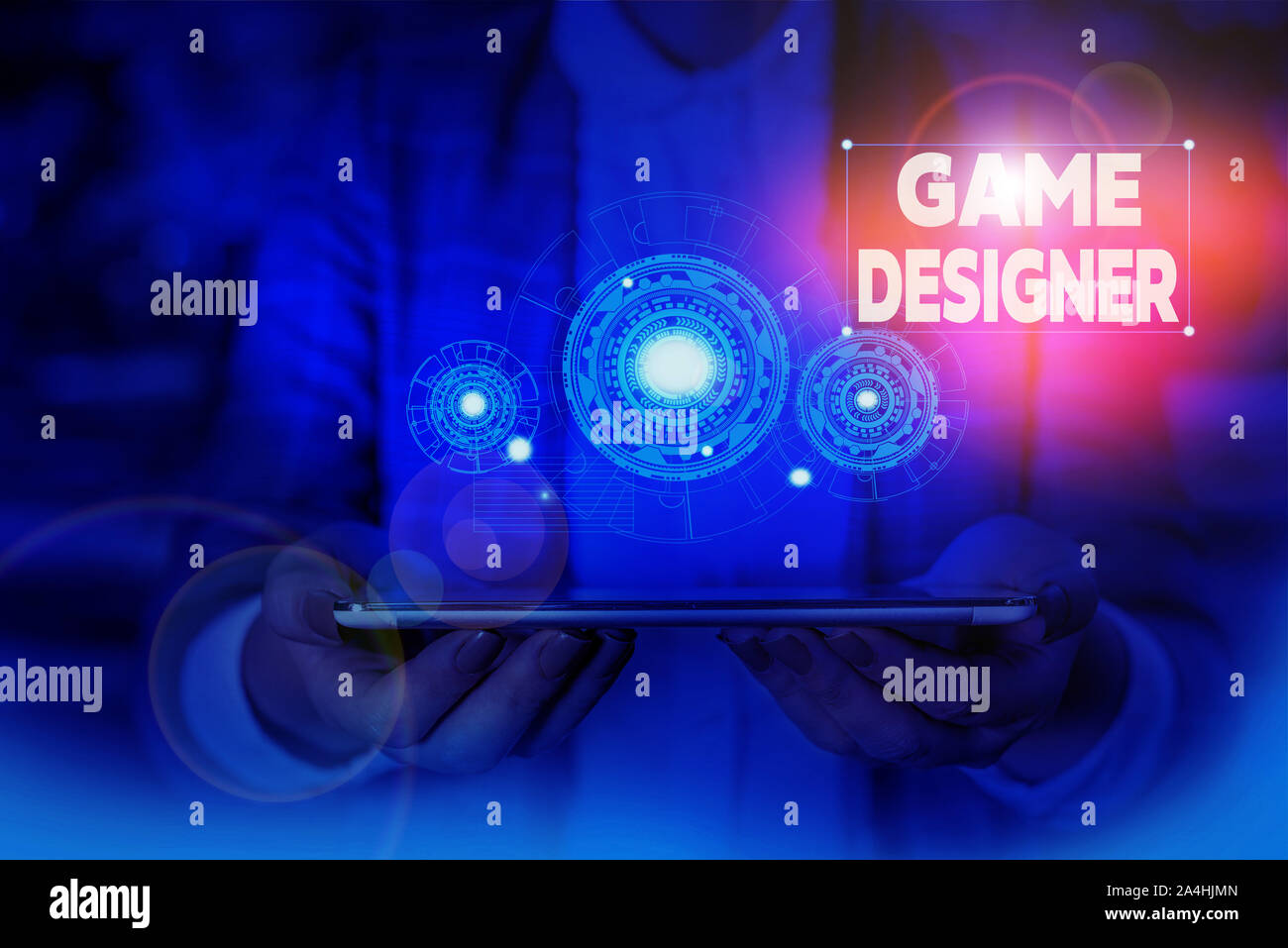 Handwriting text writing Game Designer. Conceptual photo Campaigner Pixel Scripting Programmers ...