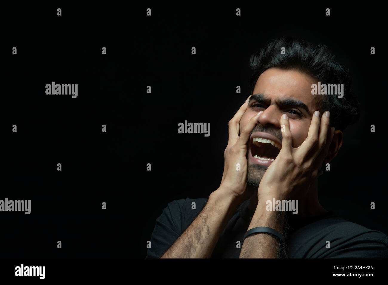 Crying dark man hi-res stock photography and images - Alamy