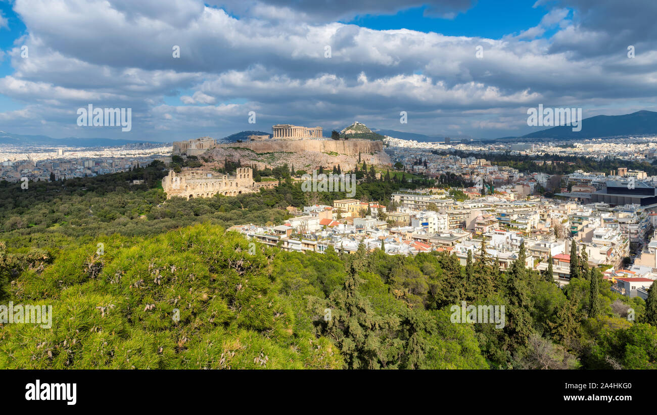 Athens skyline parthenon hi-res stock photography and images - Alamy