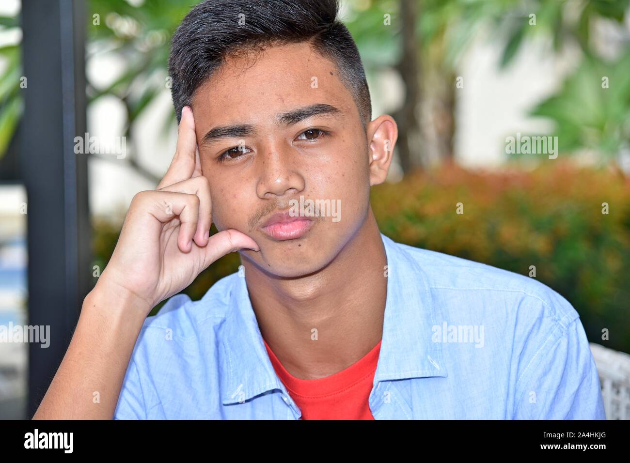 Teenage Male Making A Decision Stock Photo - Alamy