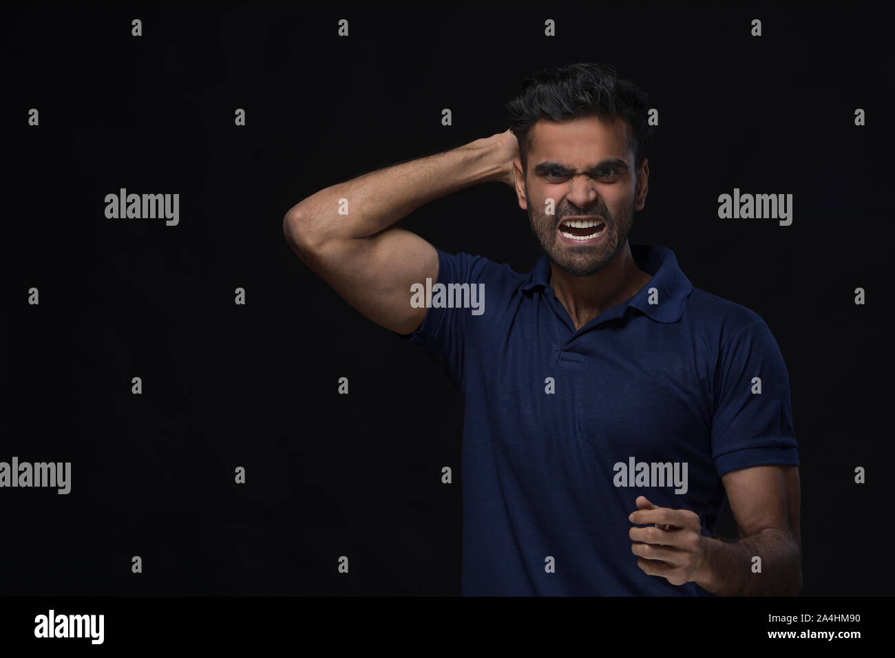 violent young man screaming Stock Photo - Alamy