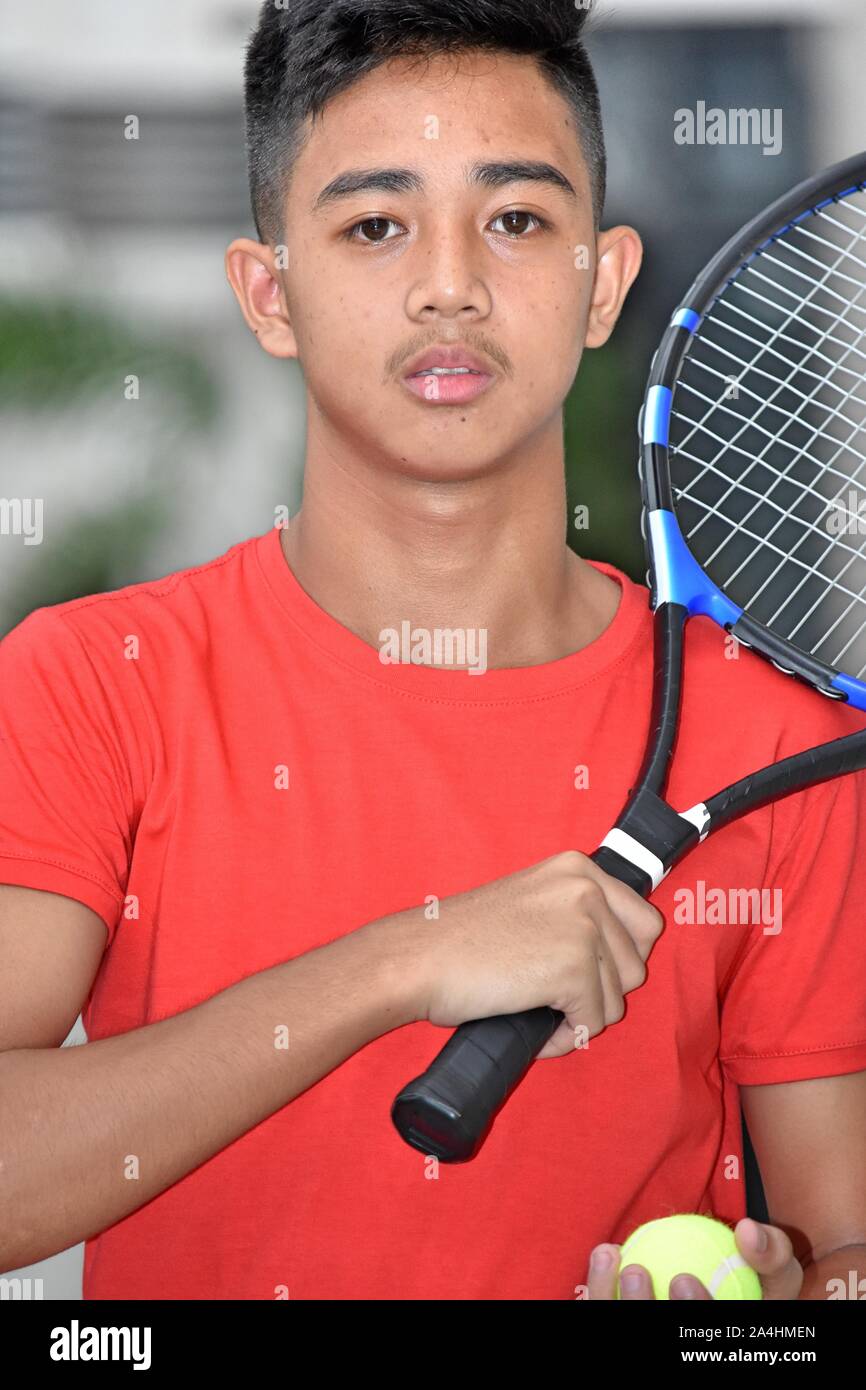An Unemotional Fitness Filipino Tennis Player Stock Photo - Alamy