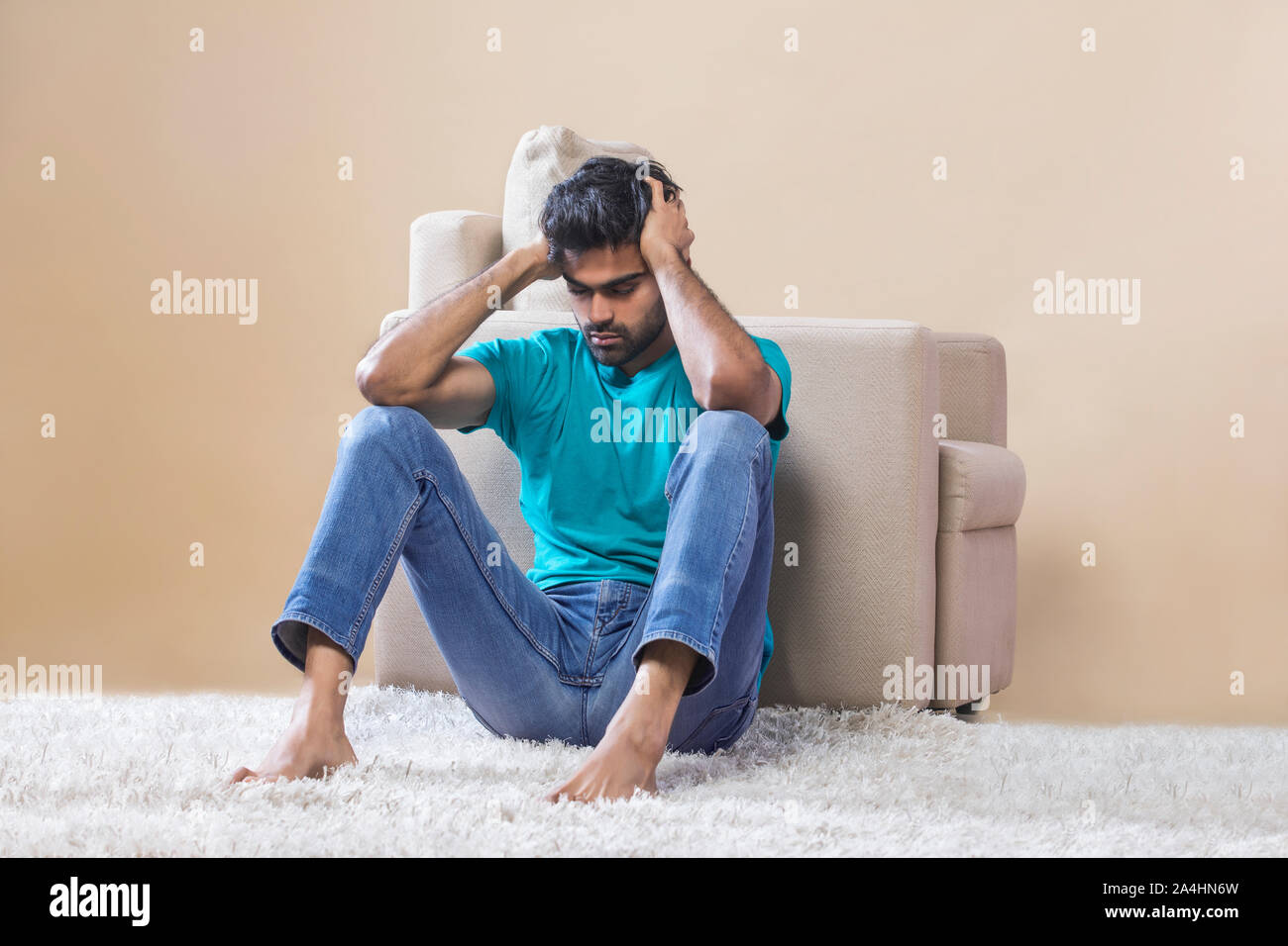 Landscape of a man in stress Stock Photo - Alamy