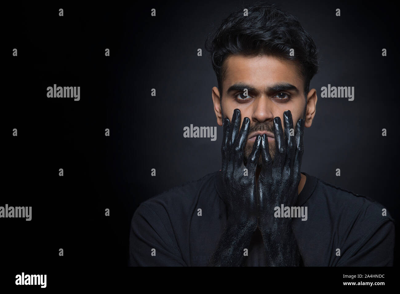 portrait of a man deep in depression Stock Photo - Alamy