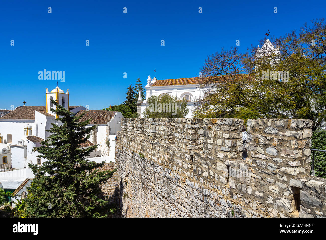 From the battlements of Tavira Castle (Castelo de Tavira) there are ...
