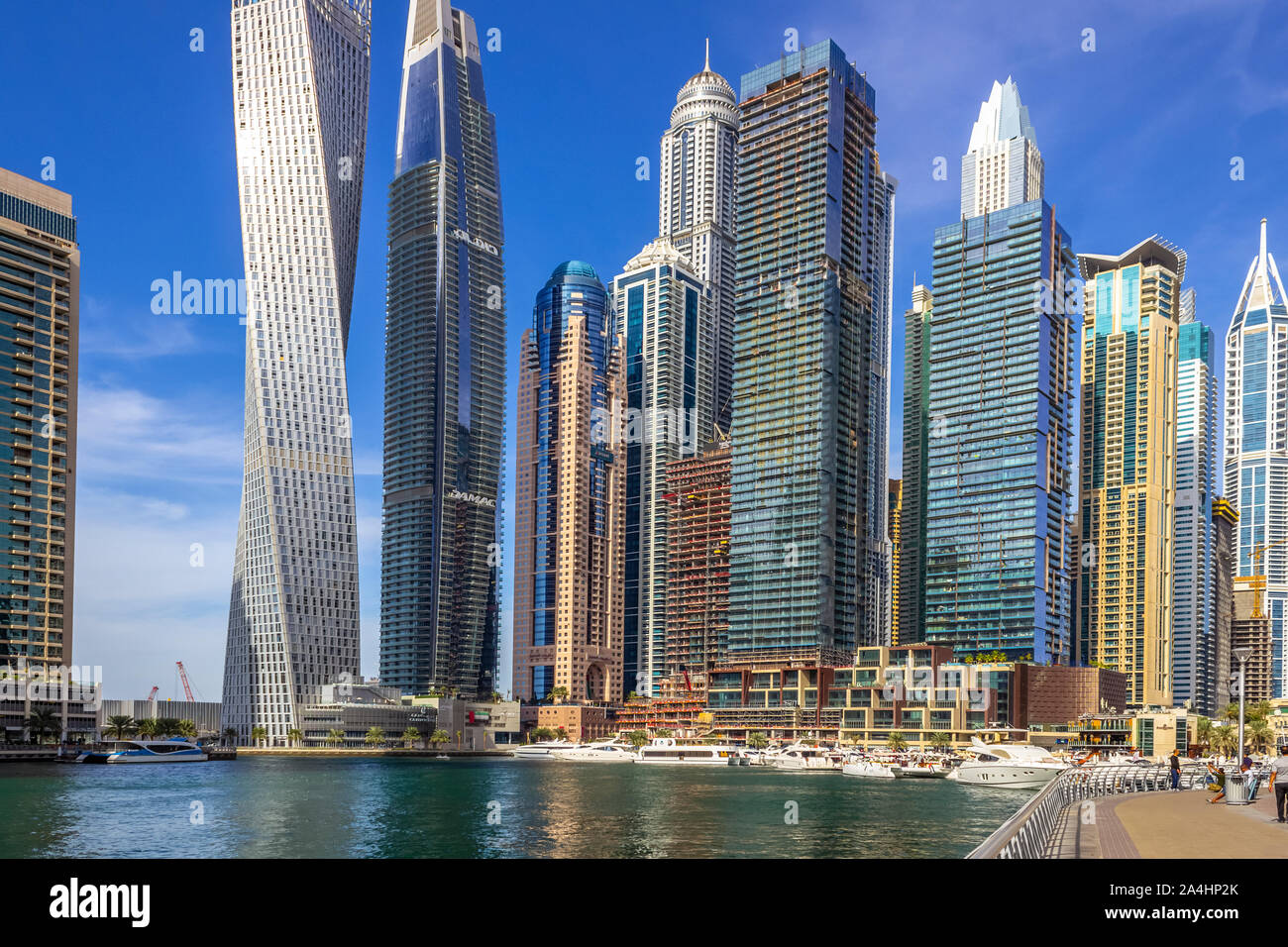 Dubai, UAE - December 2, 2018: High-rise houses of modern futuristic ...