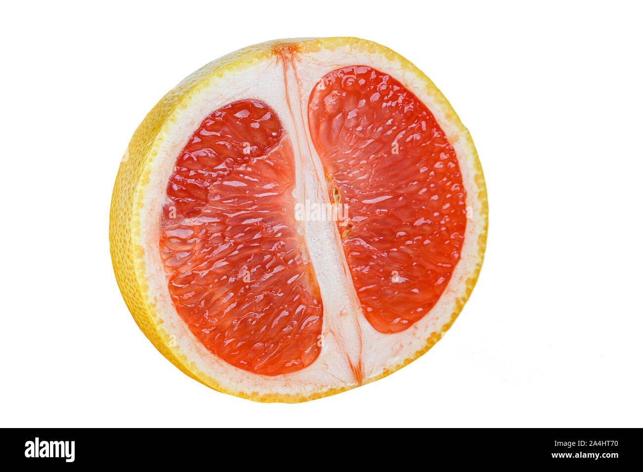 sliced grapefruit isolated on a white background. file contains ...