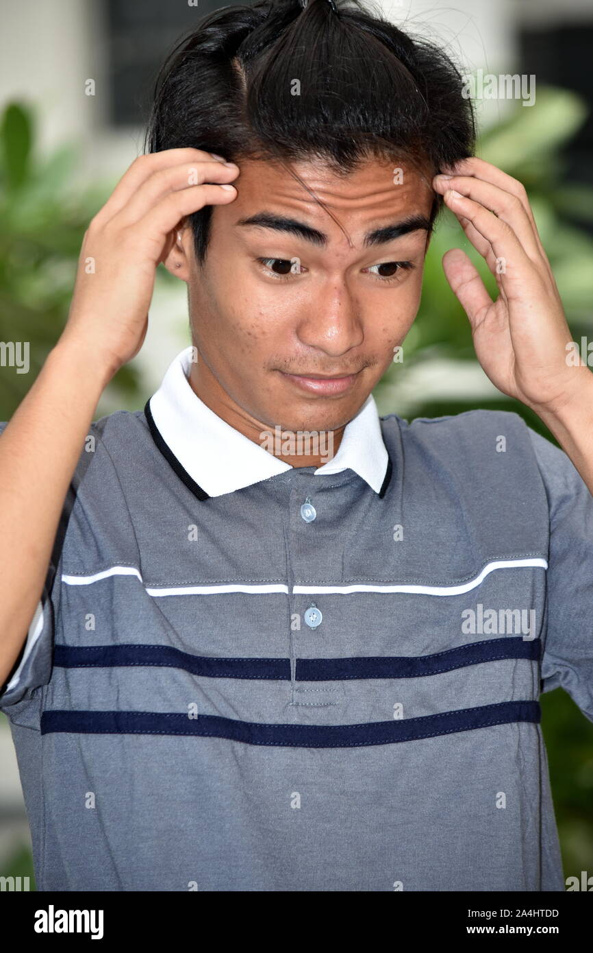 Confused Diverse Adult Male Stock Photo - Alamy