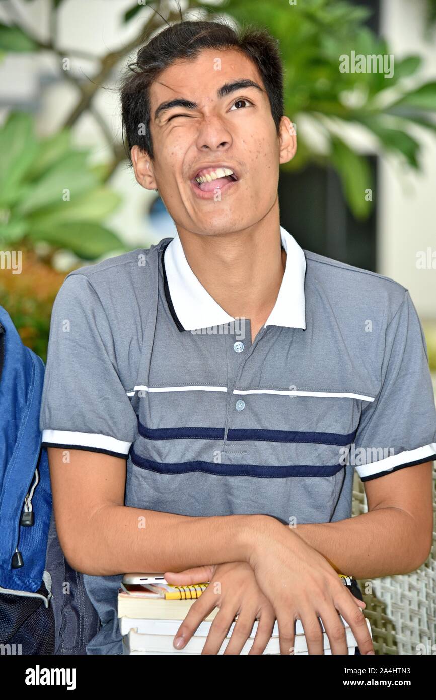 Contemplative College Person Stock Photo - Alamy