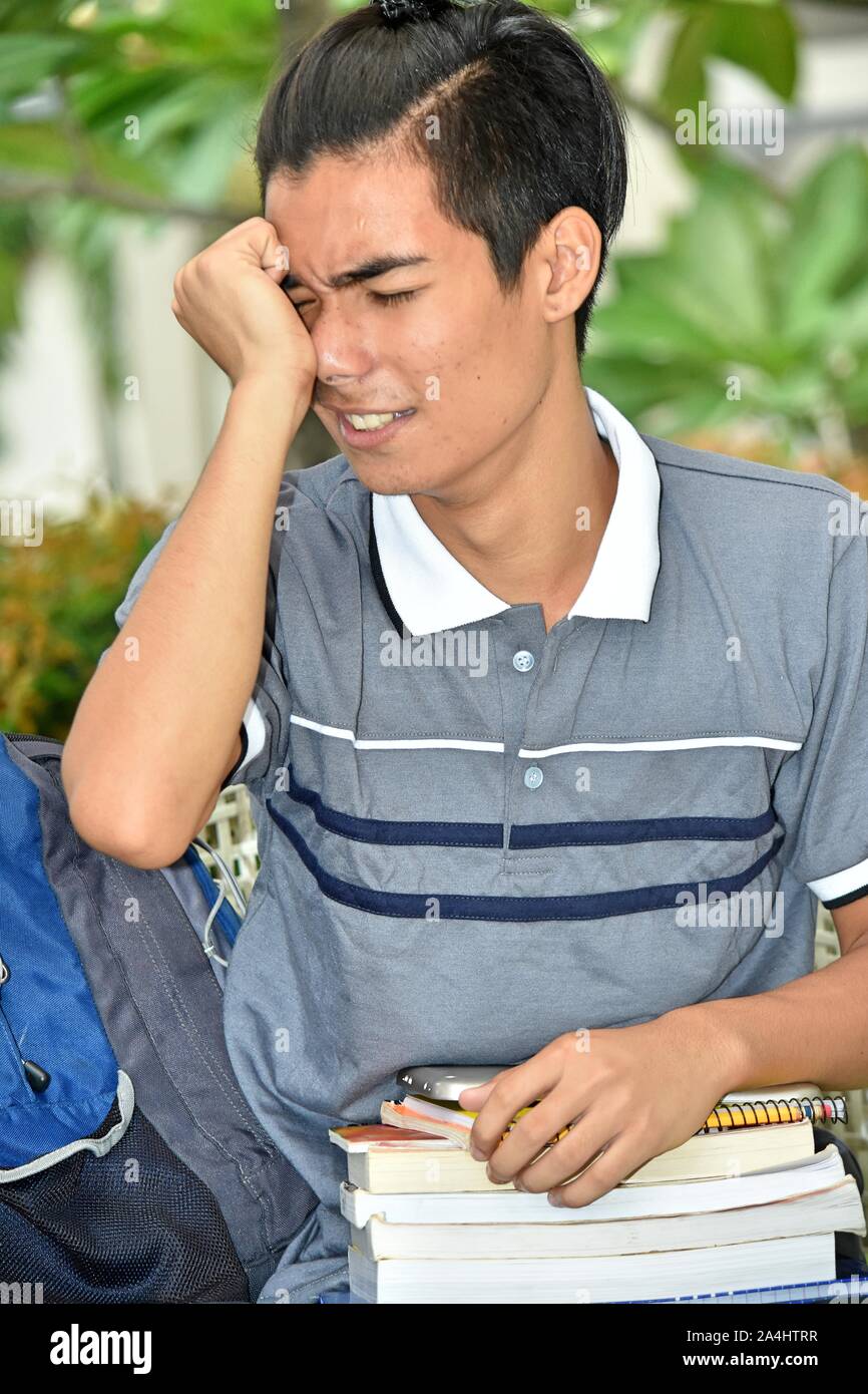 Distraught male student hi-res stock photography and images - Alamy