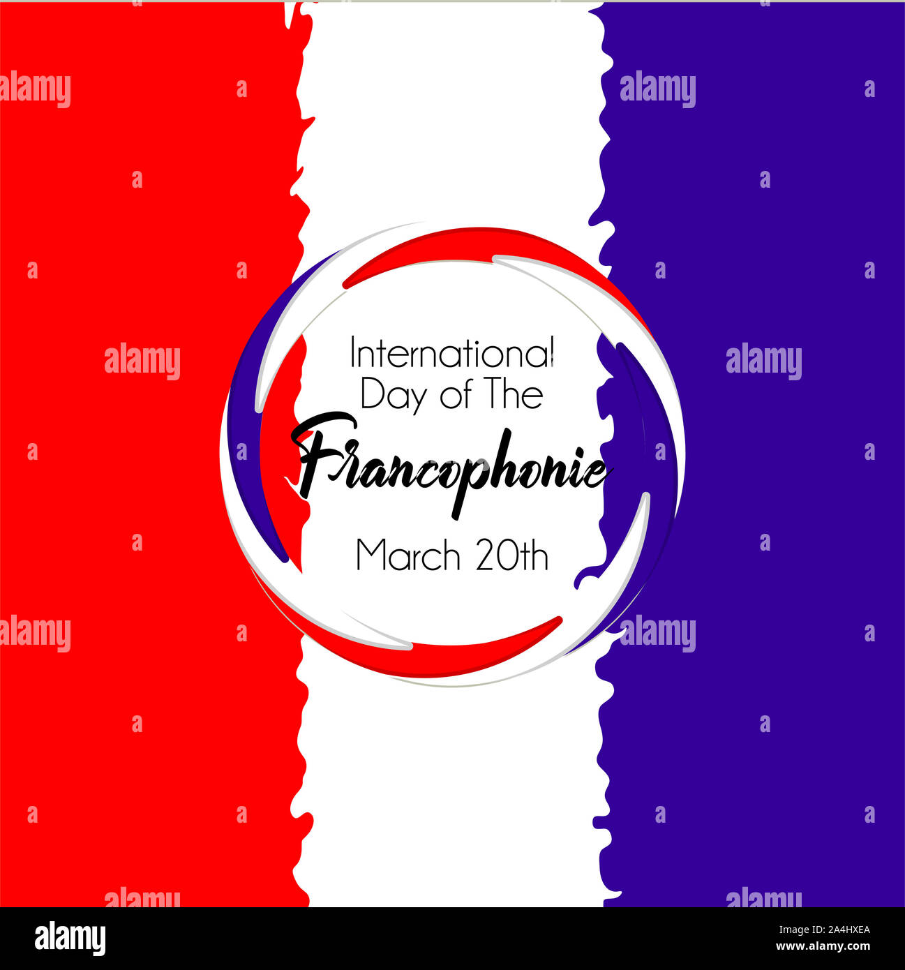 Typography design for International Day of the Franco phone with color ...